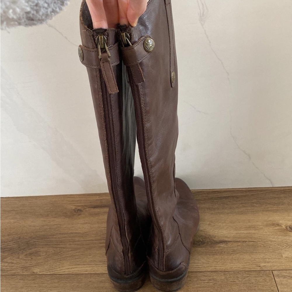 Sam Edelman Womans Penny Brown Leather Riding Boots S… - Gem
